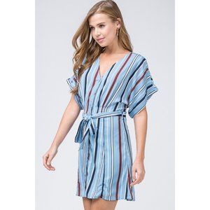 entro | Dresses | Entro Striped Shirtdress Blue | Poshmark